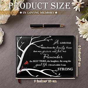 Yingzhao Memorial Funeral Guest Book with Pen 144 Pages Cardinal Funeral Guest Book for Memorial Service Celebration of Life Party Supplies in Loving Memory Guest Sign in Book(A Limb)