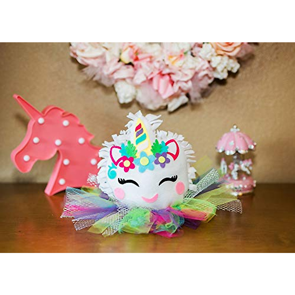 Ruckus Kids Unicorn Pillow Craft – DIY Cute Colorful Fleece Knot Pillow Kit – No-Sew Easy-to-Make Arts and Craft Kit for Kids– Unicorn Bedroom Decor