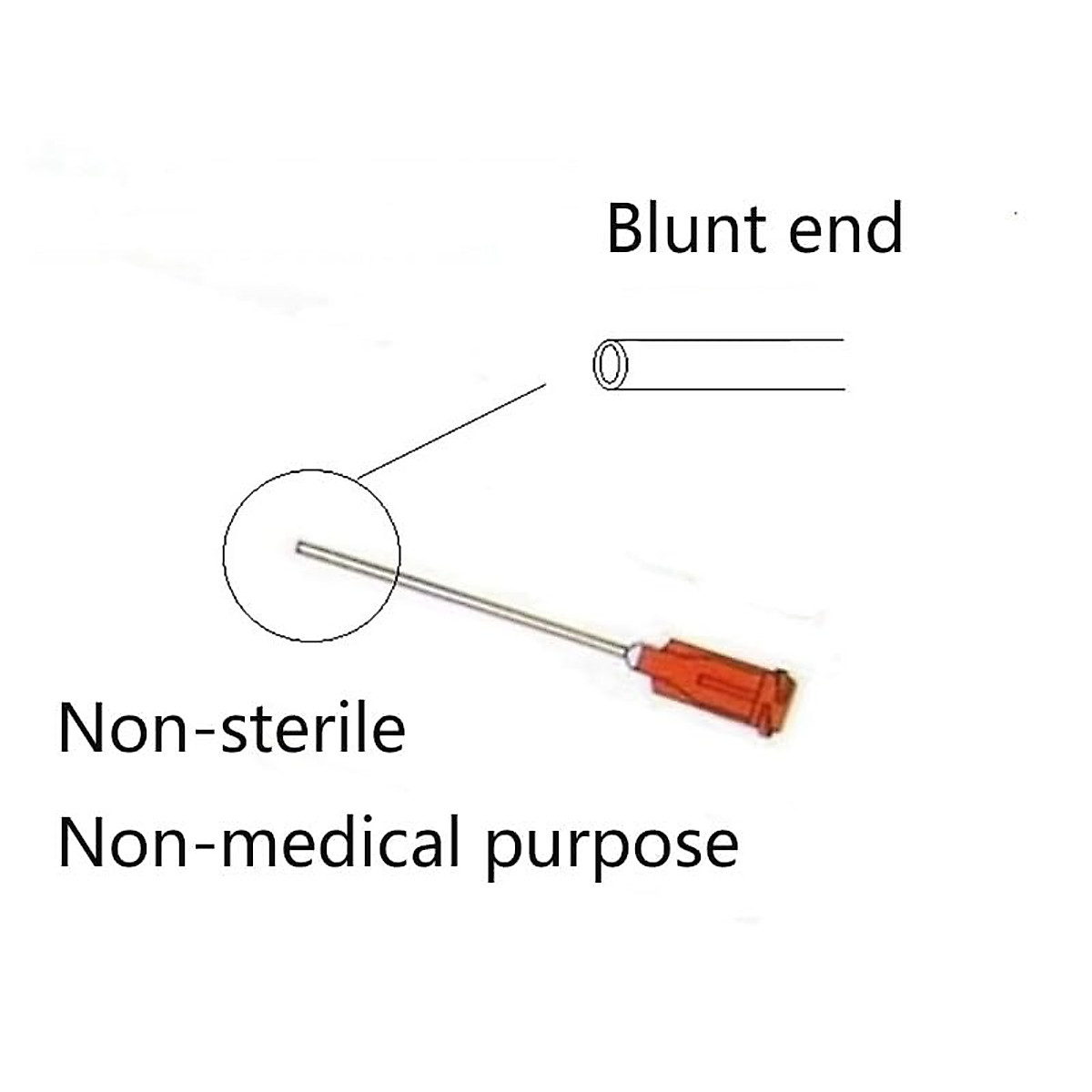 Luer Lock Blunt Needles Glue Dispensing Needle Tips 1/2" 20Ga 100 Pieces