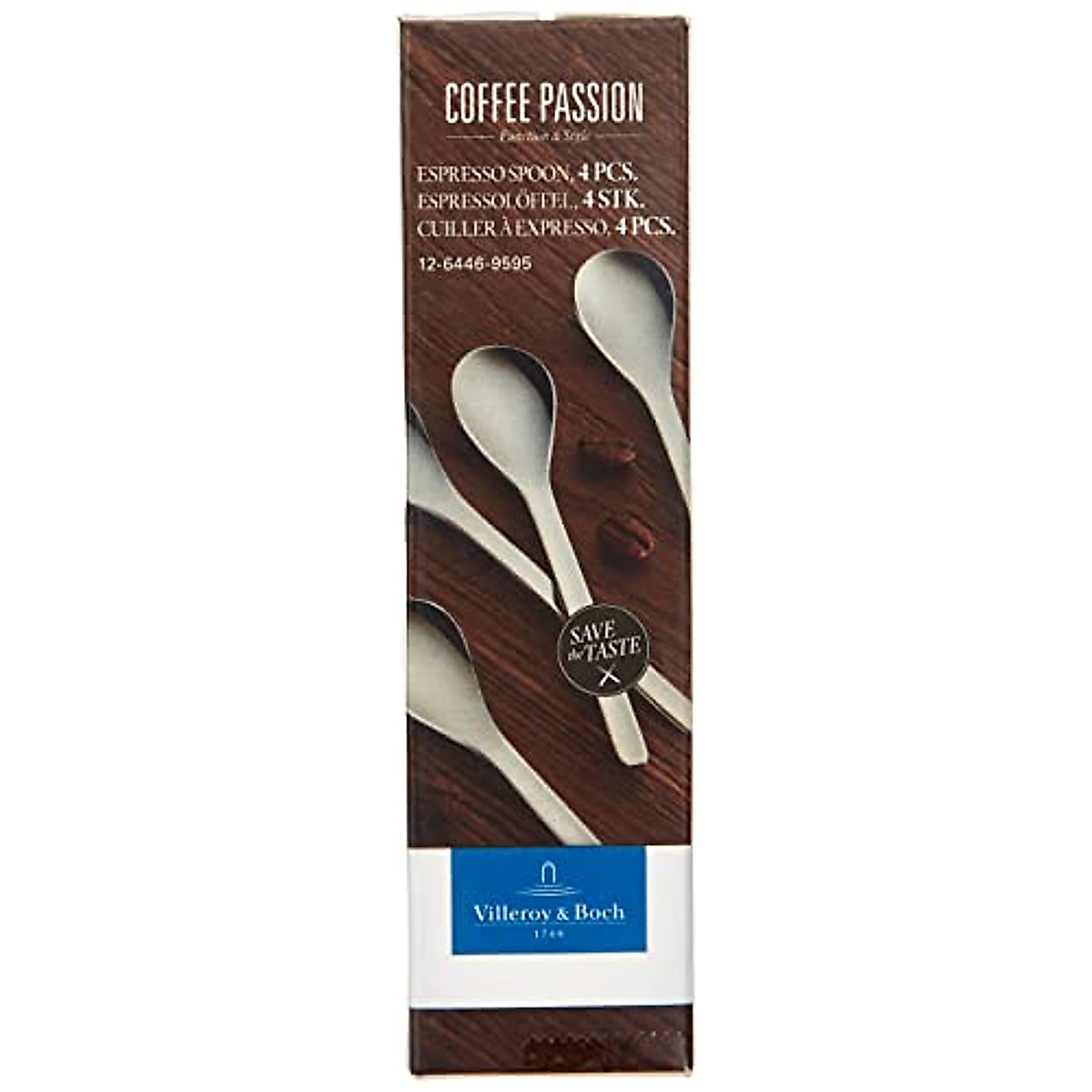 Coffee Passion Espresso Spoon Set of 4 by Villeroy & Boch - 18/10 Stainless Steel - Dishwasher Safe - 4 Inches