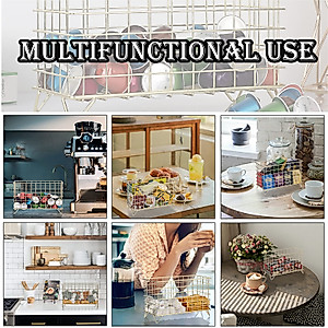 ELLDOO Coffee Pod Holder, Large Capacity Coffee Pod Organizer for K Cup Keuring Espresso Capsule Coffee Creamer, Metal Coffee Pod Storage Basket for Kitchen, Coffee Bar Decor (Gold, Large)