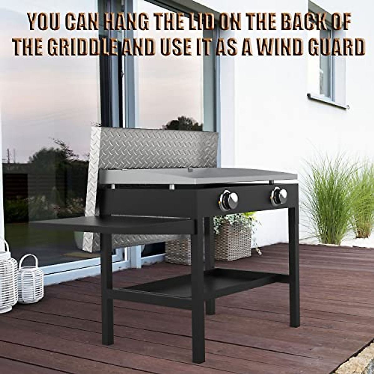 5003 Griddle Lid Cover, Hinged Lid for Blackstone Grill Lid Replacement, 28" Blackstone Griddle, Stainless Steel