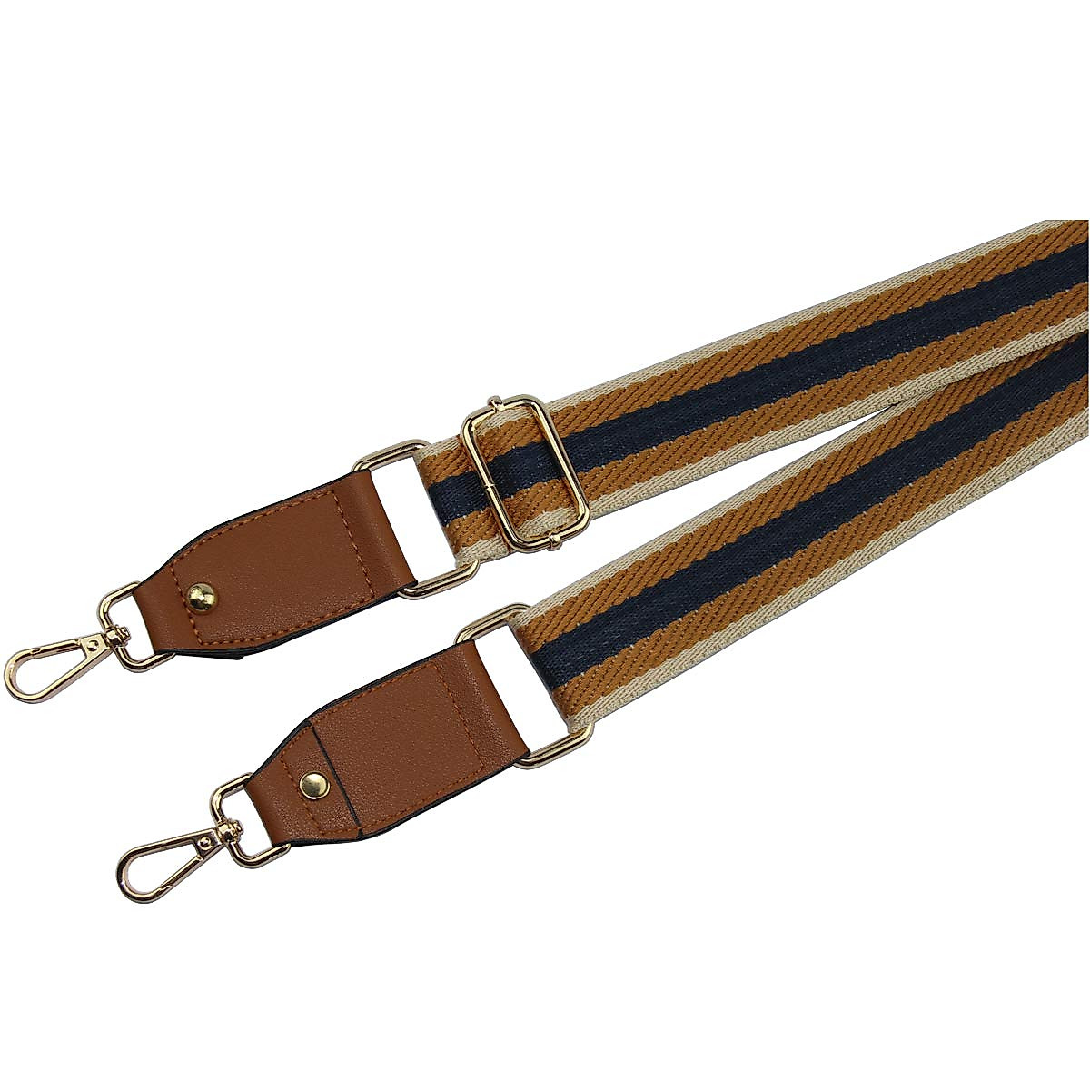 Duwi Wide Purse Strap Jacquard Guitar Style Strap Multicolor Canvas Adjustable Crossbody Bag Strap(Brown,Purplish Blue)