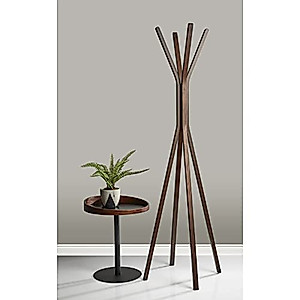 Adesso Crater End Table, Walnut