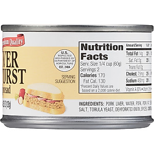 Underwood Liver Wurst Spread, 4.25oz Can (Pack of 6)