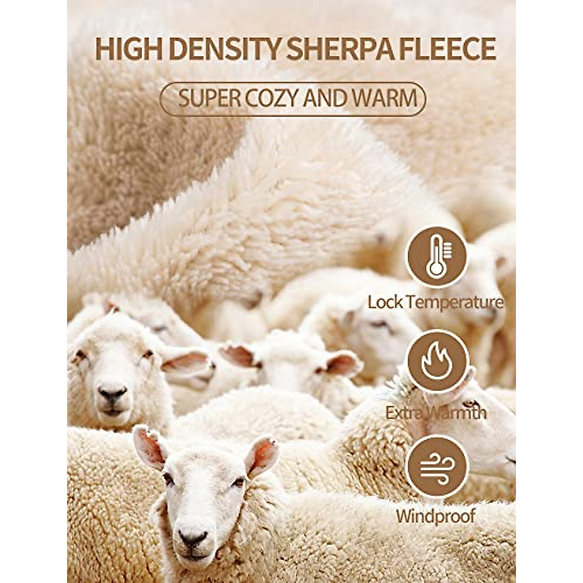 Flygo Men's Winter Warm Active Fleece Joggers Pants Athletic Sherpa Lined Sweatpants(02 Dark Grey-M)