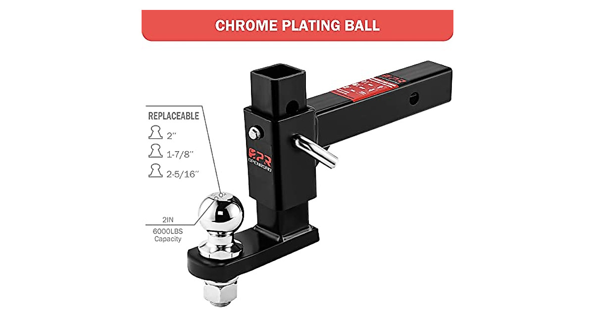 OPENROAD Adjustable Trailer Hitch - 6000lbs Capacity