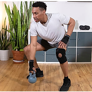 Copper Compression Extra Support Knee Brace - Open Patella Neoprene Stabilizer Design for Sprain, Athletic Injury Recovery - Adjustable for Men & Women - Fits Right/Left Knees - 1 Brace