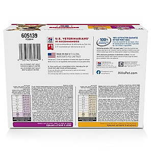 Hill's Science Diet Adult 1-6, Adult 1-6 Premium Nutrition, Wet Dog Food, Variety Case: Chicken & Barley; Beef & Barley Loaf, 13 oz Can Variety Case, Case of 12