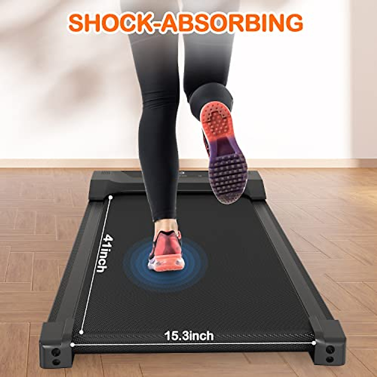 Walking Pad Under Desk Treadmill 2 in 1 Treadmills for Home Office Desk Treadmill for Walking Jogging Running with LED Display, Remote Control
