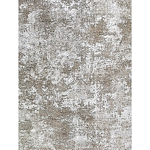 8x10 Area Rugs for Living Room: Large Machine Washable Area Rug with Non Slip Backing Non Shedding Abstract Stain Resistant Carpet for Bedroom Dining Room Nursery Home Office - Beige