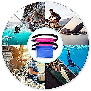 AFXOBO Waterproof Phone Waist Bag, Underwater Activity Waterproof Mobile Phone Pocket with Zippers for Boating Swimming Snorkeling