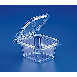 Inline Plastics Inline 16 oz. Clear Hinged Deli Container w/Tamper Resistant Strip 100 Bpa Free (pack of 120)