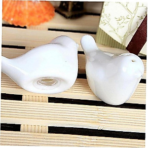 Froiny 2pcs Love Doves Birds Salt and Pepper Shakers Kitchen DÃcor Wedding Ceramic Gift,White,3.5cmx6cm