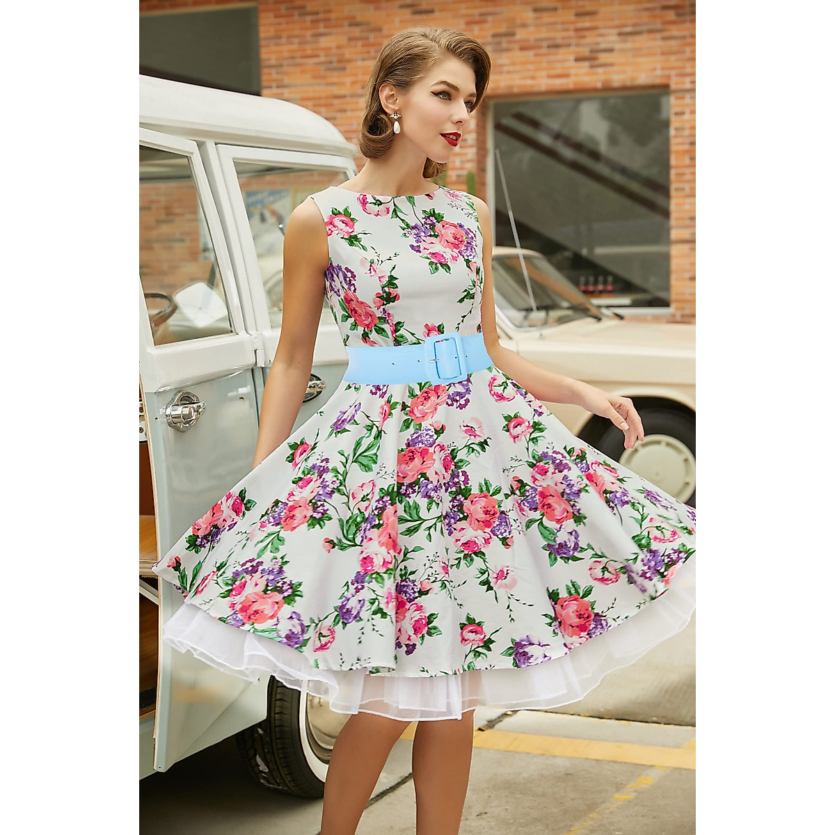 Hanna Nikole Vintage Patent Leather Wide Waist Belts for Women for Evening Dresses 4XL Blue