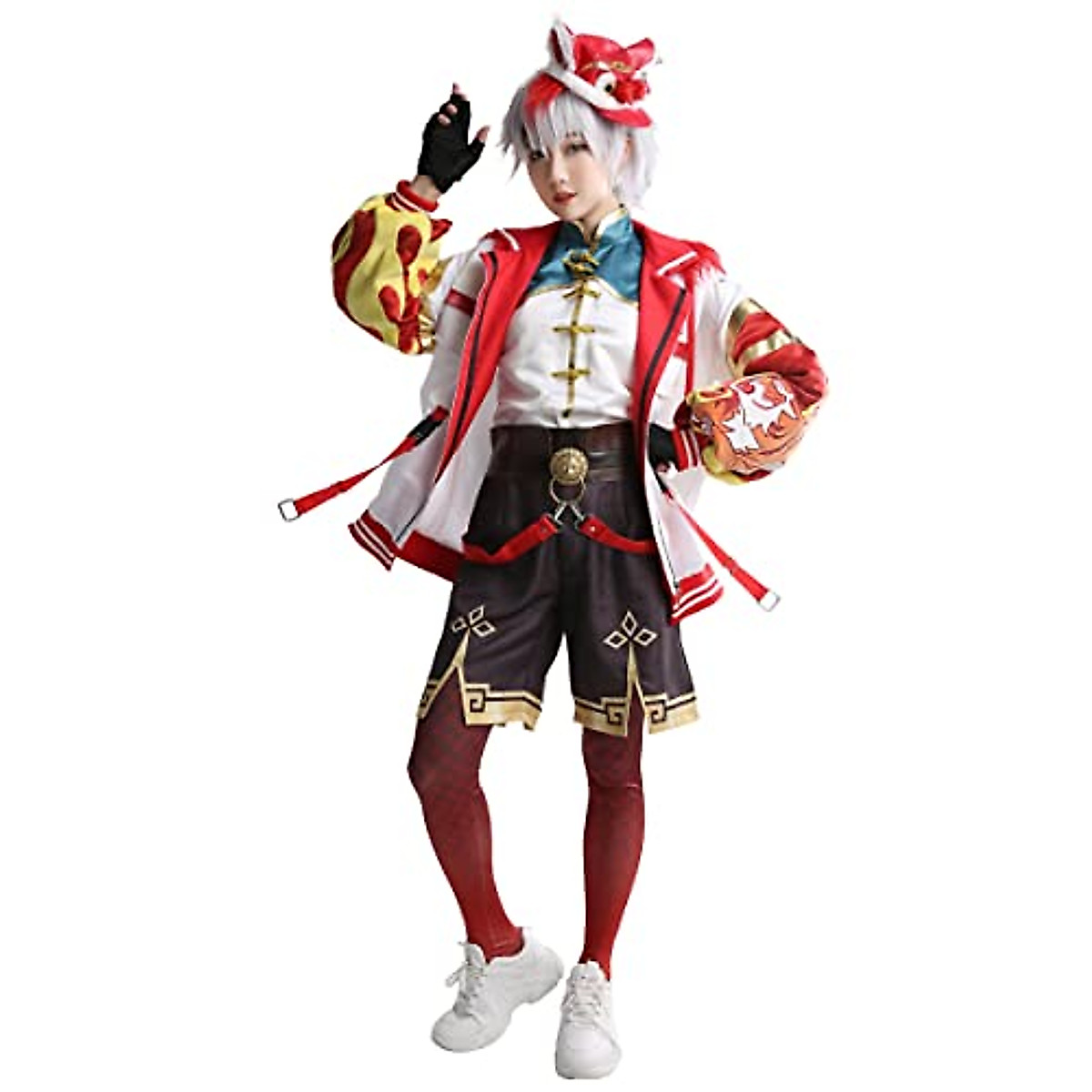 miccostumes Womens Game Sun Bin Cosplay Costume for Tiger New Year with Hat (Medium, Multicolored)