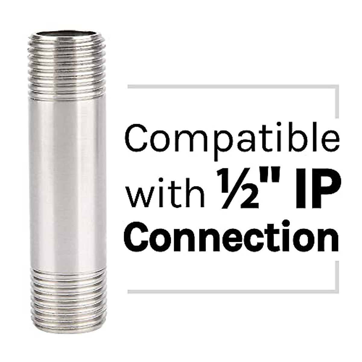 JS Jackson Supplies 3 in. Brushed Nickel Shower Arm for Ceiling-Mounted Rainfall Showerhead