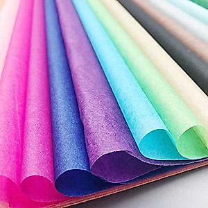 Simetufy 320 Sheets Tissue Paper Bulk, 32 Colors Gift Wrapping Colored Tissue Paper, 8" x 12" Premium Quality Art Craft Rainbow Paper Flowers, Pom Poms Crafts or Garland