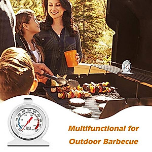 in Oven Thermometer for Grill Smoker BBQ 50-300°C/100-600°F, Instant Read Precision Stainless Steel Electric/Gas Oven Thermometers, Large Dial Display Thermometer Gauge for Kitchen Cooking Baking