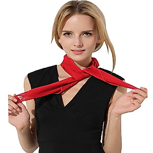 Chiffon Scarf Neck Scarf Black Women 50s Scarf 50s Accessories for Women