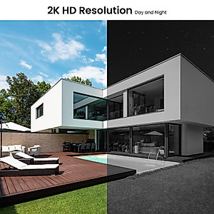 GALAYOU Cameras for Home Security Outside-2K Battery Powered WiFi Surveillance Indoor/Outdoor, Security Cameras with Motion Siren, Color Night Vision Waterproof, Cloud/SD Storage 2.4Ghz WiFi