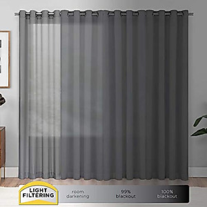 Vue Arashi Modern Boho Decorative Ombre Rod Pocket Window Curtain for Living Room (1 Panel), 52 in x 84 in, Gold