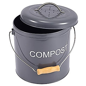 Garden Fertilizer Trash Can with Lid Trash Can - Kitchen Garden Fertilizer Barrel Deodorant Mini Bucket with Lid Storage Bin