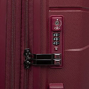 it luggage Momentous 30" Hardside Checked 8 Wheel Expandable Spinner, German Red