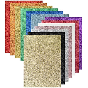 Sukh 13pcs Glitter Cardstock Paper - Glitter Cardstock Craft Paper A4 Thick Colored Crafts Christmas Valentines Gift Box Wrapping DIY Wedding Birthday Party Sparkle Decor Scrapbook 13 Colors 250GSM