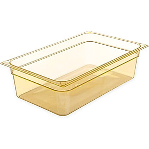 Carlisle FoodService Products CFS 10402B13 StorPlus High Heat Food Pan, 6" Deep, Full Size, Amber