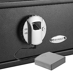 Barska AF12654 Biometric Safe External Battery Pack,Grey