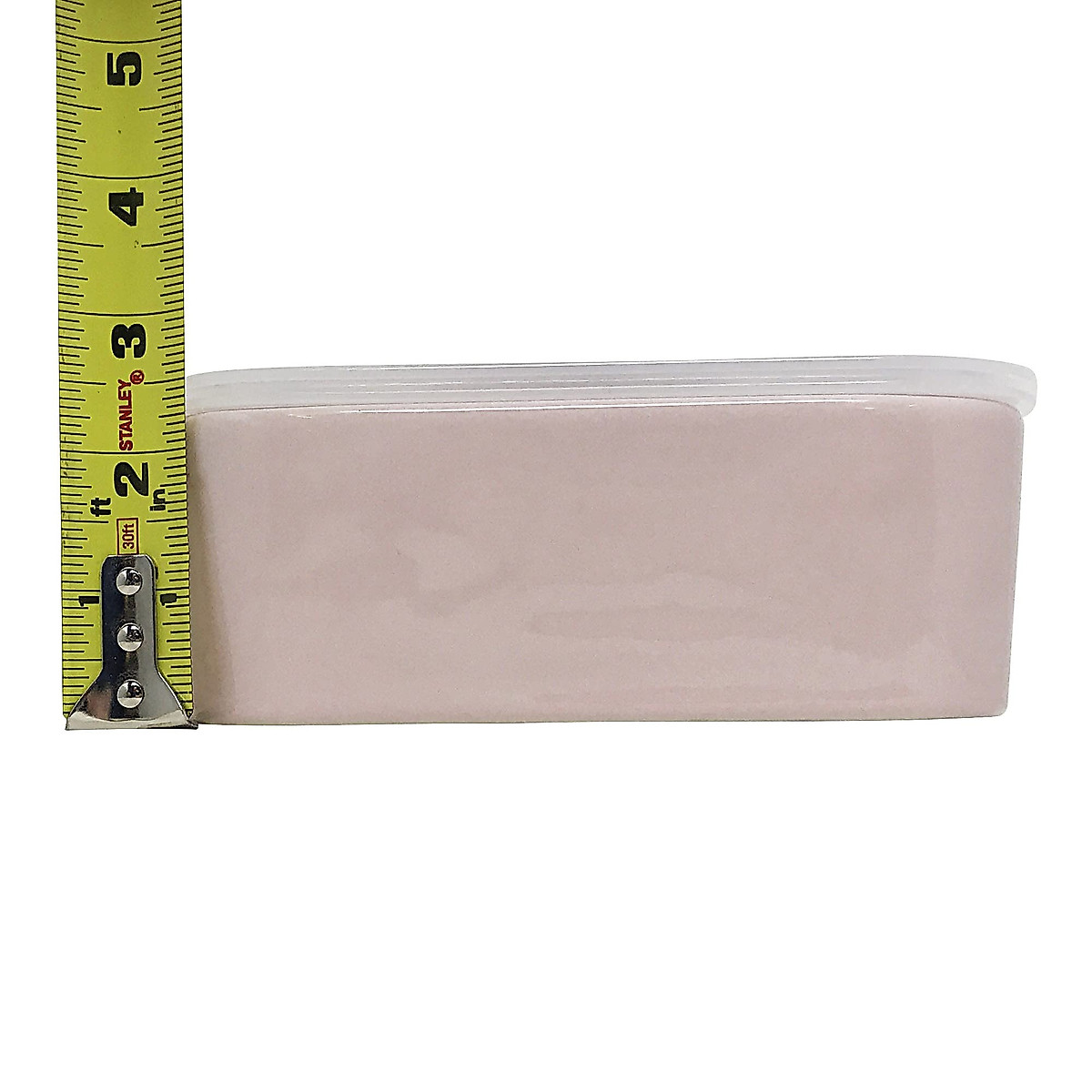 Rae Dunn by Magenta Ceramic Easter Container with vented lid (6.5 x 5 x 2.5) (Small Rectangle (6.5 x 5x 2.5), Jelly Beans/Pink)