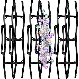 Vicenpal Christmas Lights Storage Holder, Holiday Light Storage All Purpose Light Cord Wind up Organizer for String Lights, Extension Cords, Magnet Fishing Rope (Black, 6 Pieces)