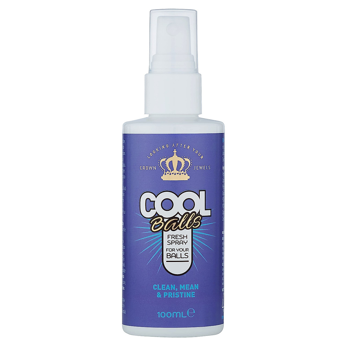 Cool Balls Intimate Fresh Spray | Instant Clean Balls | 3.38fl oz | Funny Stocking Filler, Christmas Gifts for Men | Ideal for Sports, Gym, Travel, Intimate | Gift for Men