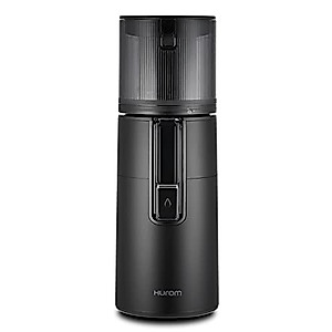 Hurom Slow Juicer Machine with Quiet 150 Watt Motor - Scrub-Free Cleaning - Self Feeding Hopper to a Family Sized Yields - Healthy Living - Strainer-Free Chamber BPA Free, Easy Assembly - H400, Black
