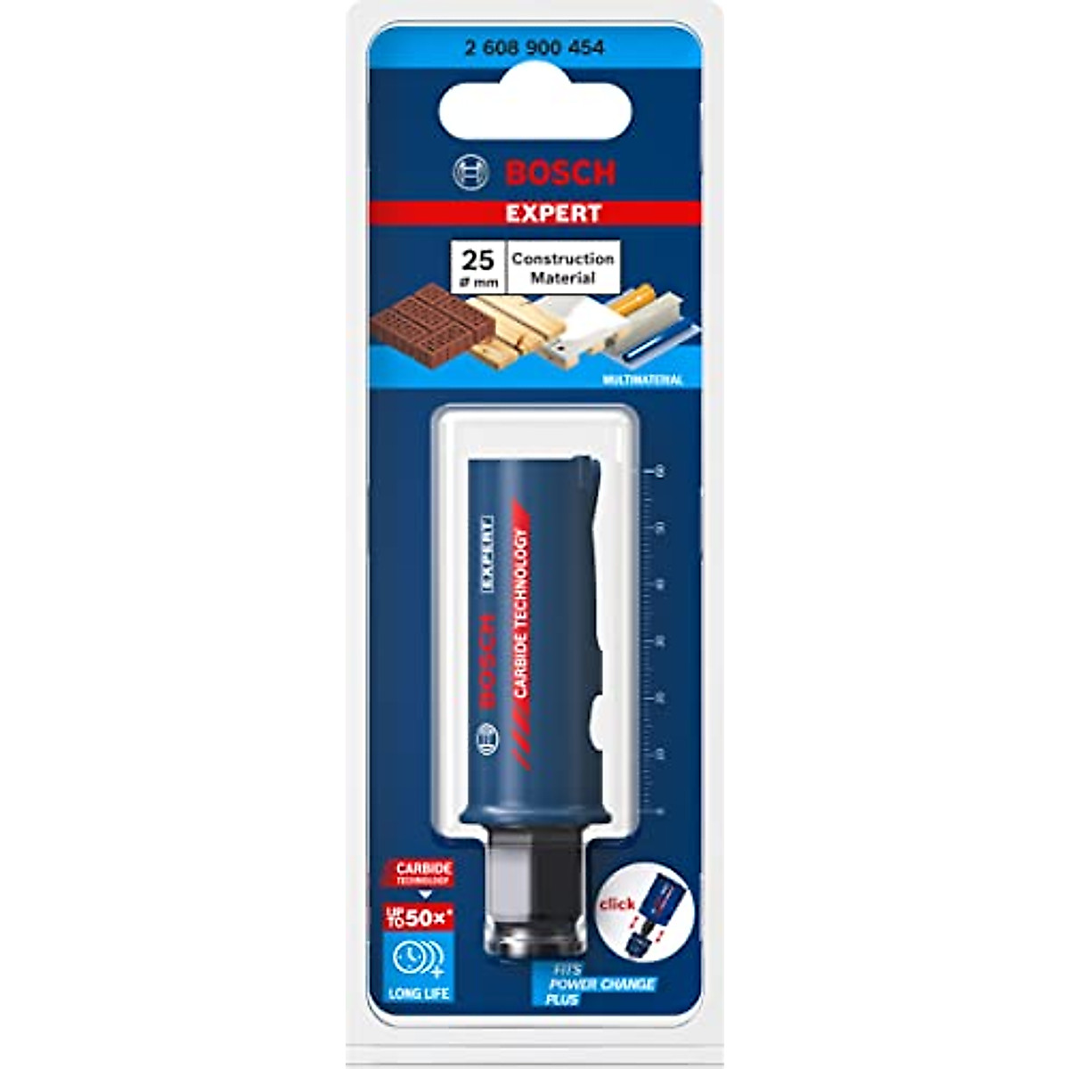 Bosch Professional 1x Expert Construction Material Hole Saw (Ø 25 mm, Accessories Rotary Impact Drill)