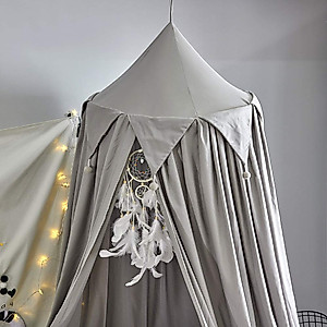 Mybbrm Princess Canopy for Girls Bed with Tassels Hideaway Tent for Kids Rooms or Cribs Nursery for Decoration, Playing,Reading,Sleep as Hanging House Castle