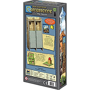 Carcassonne The Tower Board Game EXPANSION - Reach for the Skies in a New Dimension! Medieval Strategy Game for Kids and Adults, Ages 7+, 2-6 Players, 45 Minute Playtime, Made by Z-Man Games