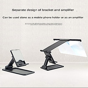 WALNUTA Mobile Phone Screen Magnifying Glass Folding Split Blu-ray HD 3D Portable Lazy Bracket Magnifying Glass
