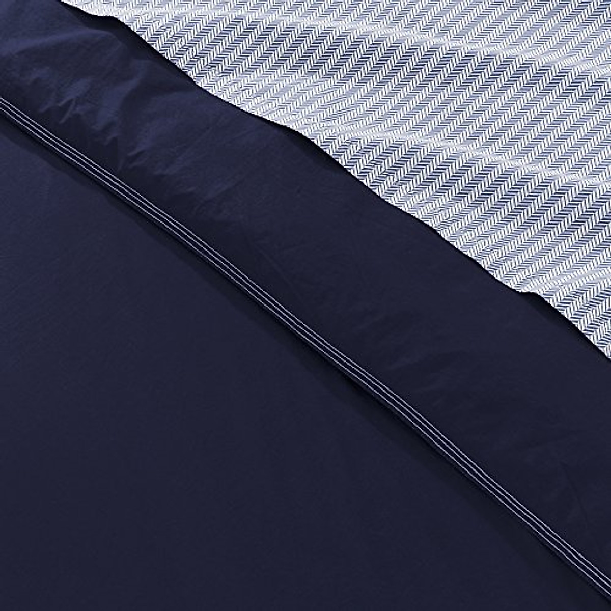 Lacoste Washed Solid Duvet Set, Indigo Blue, King (16270312)