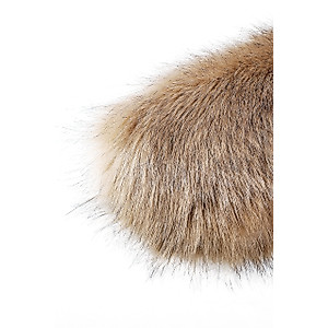 BABEYOND Women’s Faux Fake Fur Collar Shawl Faux Fur Scarf Wrap for Winter Coat 1920s Flapper Outfit 120cm/47.2" Long (Camel)