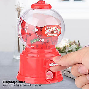 Alomejor Candy Machine Small Portable Candy Dispenser Mini ABS Machine Candy Twisting Machine Money Bank (Red)
