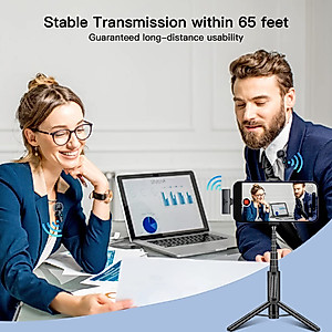 Leettus 2pcs Lavalier Wireless Microphone for iPhone iPad Video Recording,Mini Microphone for Game Live Streaming,Interviews,YouTube,TikTok,Vlog(Not Applicable for iPhone USB-C Interface)
