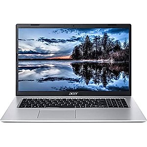 Acer Newest Aspire 3 17.3'' Full HD Screen Laptop, 11th Gen Intel Core i5-1135G7(Beat i7-1065G7, Up to 4.2GHz), 8GB RAM, 256GB SSD, Webcam, WiFi, HDMI, RJ-45, Bluetooth, Windows 10, Silver+JVQ MP