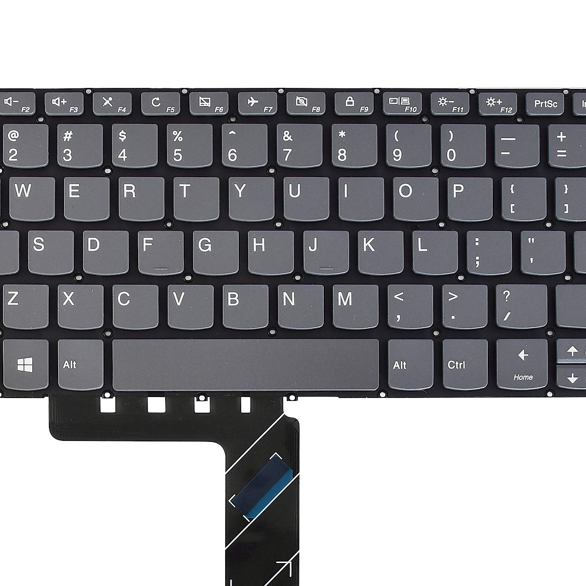 SUNMALL Replacement Keyboard Compatible with Lenovo V145-15AST V320-17isk V320-17ikb.IdeaPad 130-15AST 320-15ABR 320-15AST 320-15IAP 320-17AST 320-17ISK 330-15AST US Layout Grey No Frame