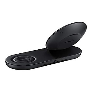 SAMSUNG Wireless Charger DUO Fast Charge Stand & Pad Universally Compatible with Qi Enabled Phones and Select SAMSUNG Watches (US Version), Black