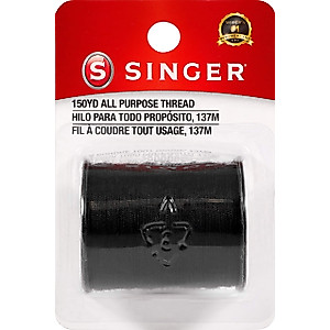 SINGER60110All Purpose Polyester Thread, 150 yards, Black