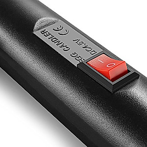 Flexzion Egg Candler Tester, Bright Cool LED Light Candling Lamp for All Chicken Dark Quail Duck Canary Eggs, Portable Flashlight Incubator w/Charger Adapter