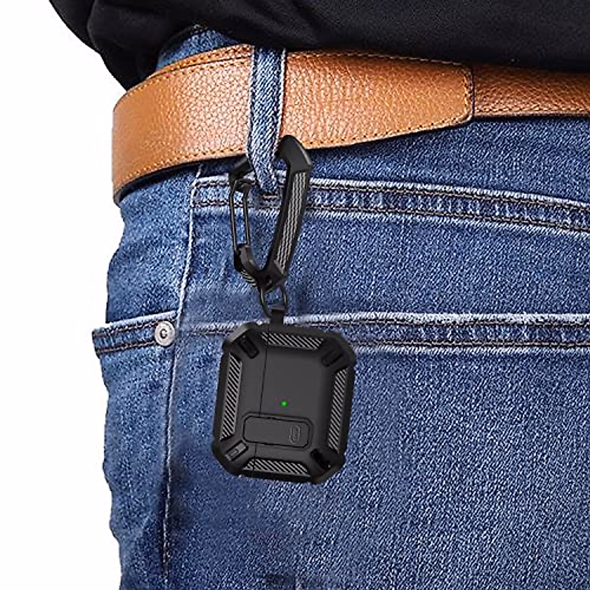 Maxjoy for Airpods 3rd Generation Case, Airpods 3 Case Cover with Lock Airpods 3 Generation Protective Case Gen 3 Shockproof Cover with Keychain Compatible with Apple Airpods 3rd Generation 2021 Black