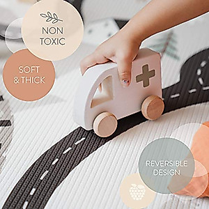 Berry Lane Baby Play Mat | Large 6.5 ft x 4.5 ft One-Piece Reversible Foam Floor Playmat | Tummy Time | Extra Soft & Thick | Non-Toxic | for Infants, Babies, Toddler, and Kids